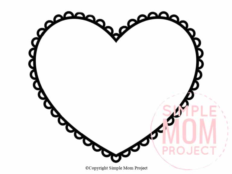 Free Printable Large Heart Shape Templates – Simple Mom Project