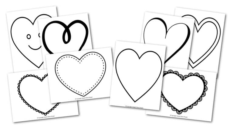 Free Printable Large Heart Shape Templates - Simple Mom Project
