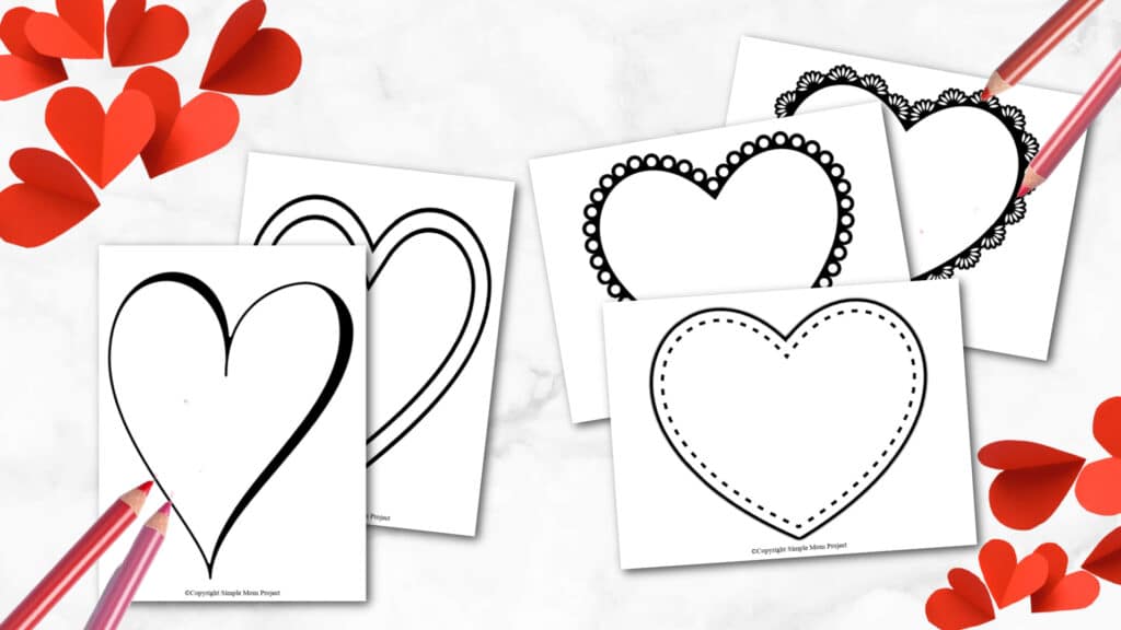Free Printable Large Heart Shape Templates - Simple Mom Project