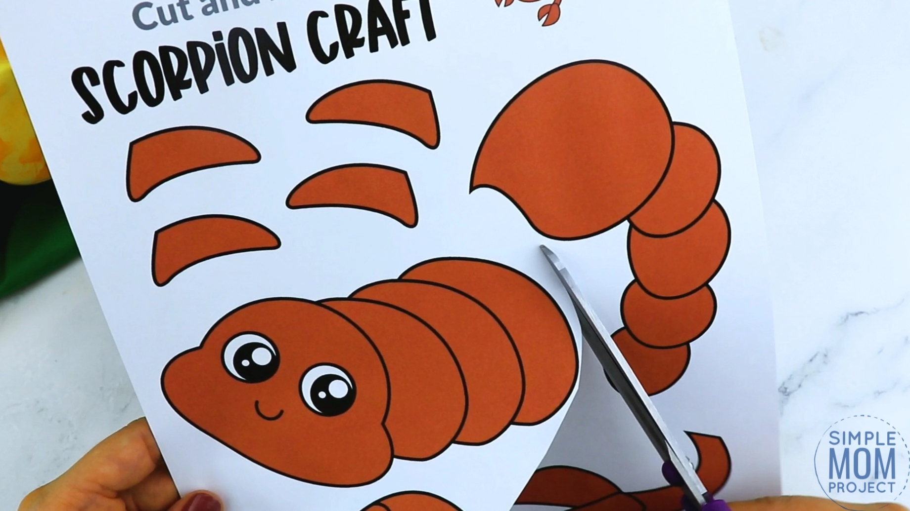 Free Printable Scorpion Craft Template – Simple Mom Project