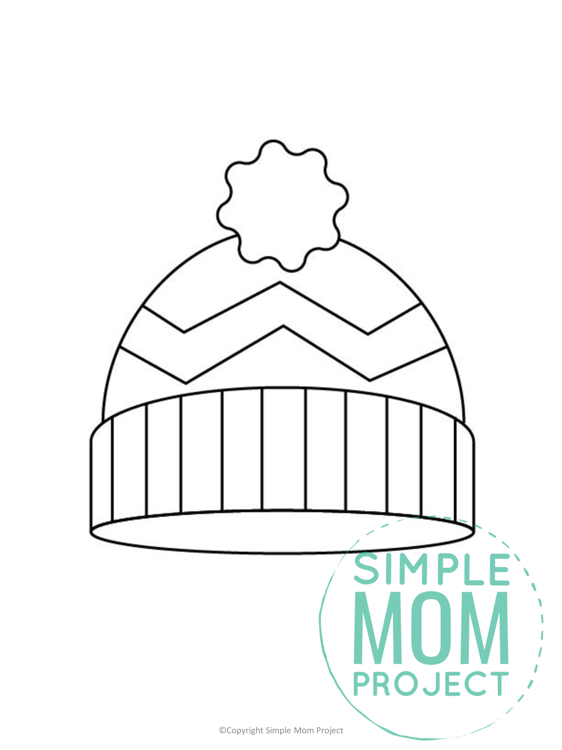 Free Printable Snow Hat Template Simple Mom Project