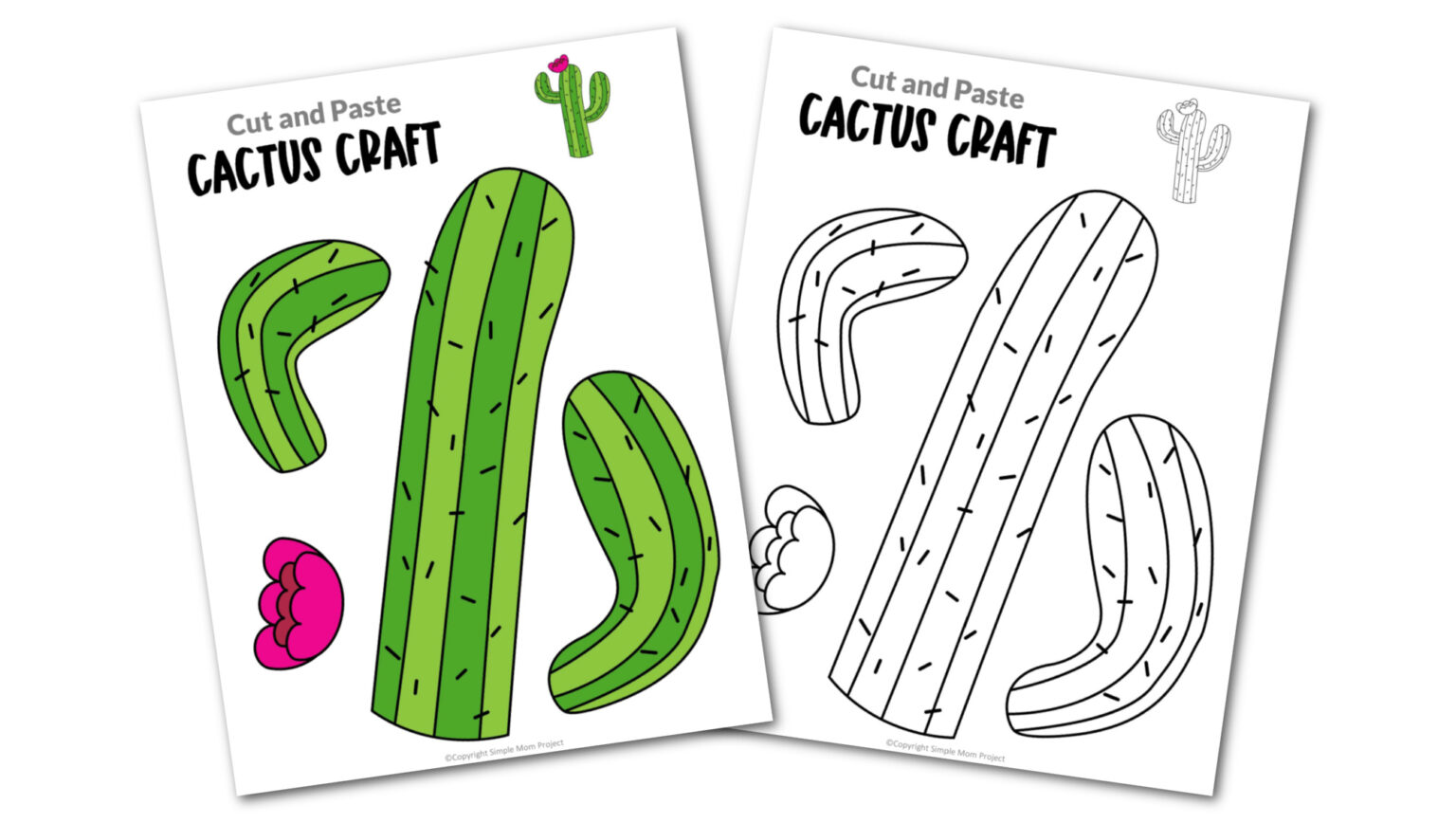 Free Printable Cactus Craft Template - Simple Mom Project