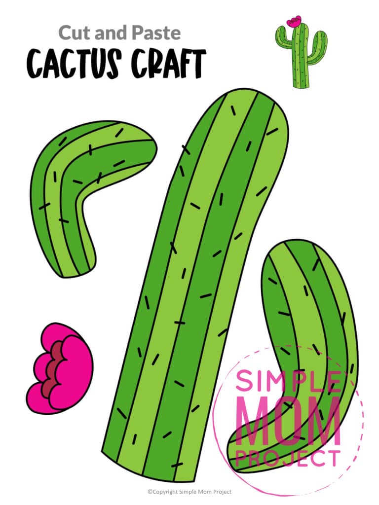Free Printable Cactus Craft Template – Simple Mom Project