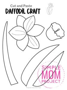 Free Printable Daffodil Craft Template - Simple Mom Project