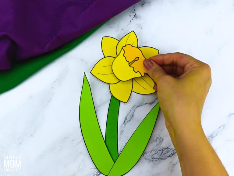 Free Printable Daffodil Craft Template - Simple Mom Project