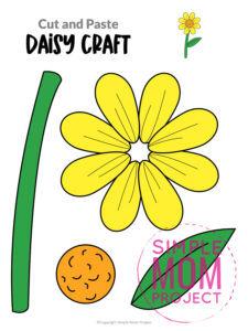Free Printable Daisy Craft Template - Simple Mom Project