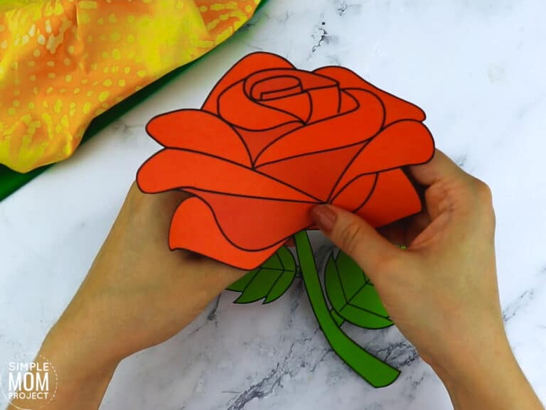 Free Printable Rose Craft Template - Simple Mom Project