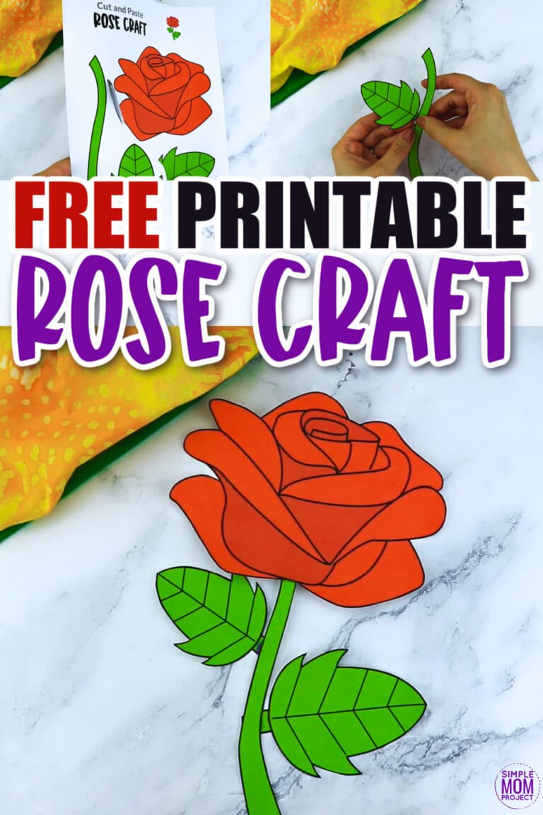 Free Printable Rose Craft Template - Simple Mom Project