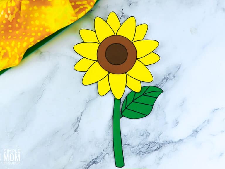 Free Printable Sunflower Craft Template - Simple Mom Project