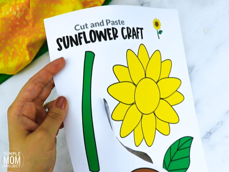 Free Printable Sunflower Craft Template - Simple Mom Project