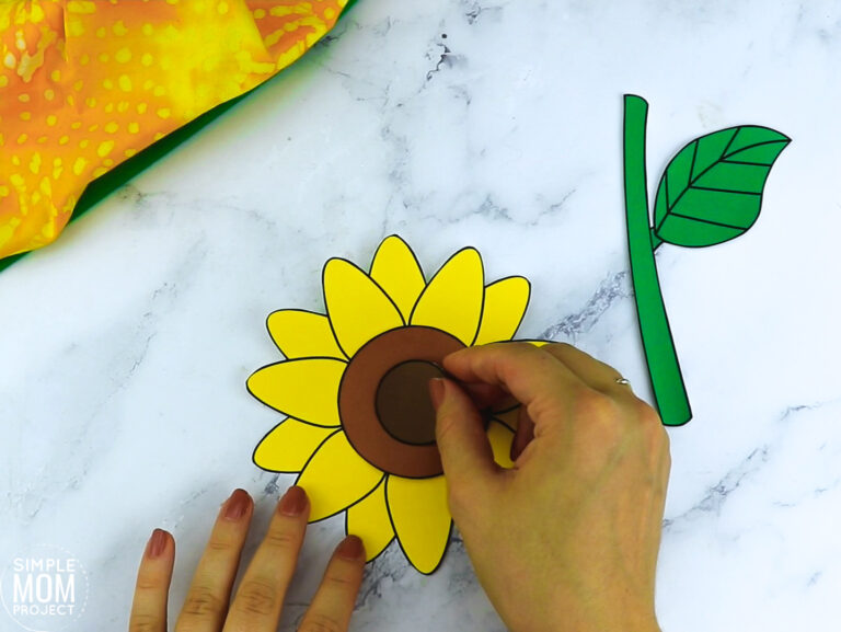 Free Printable Sunflower Craft Template – Simple Mom Project