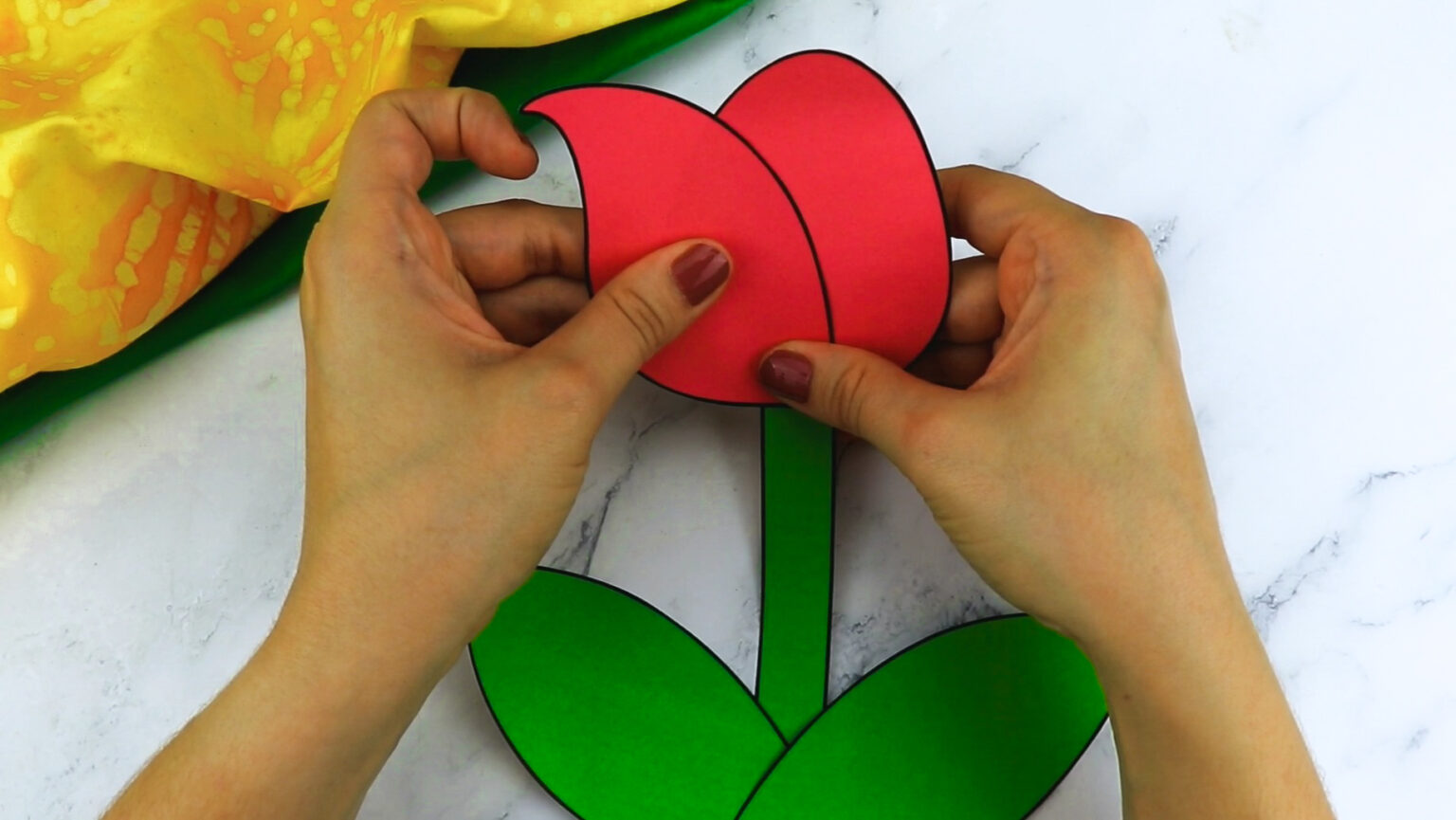 Free Printable Tulip Craft Template - Simple Mom Project