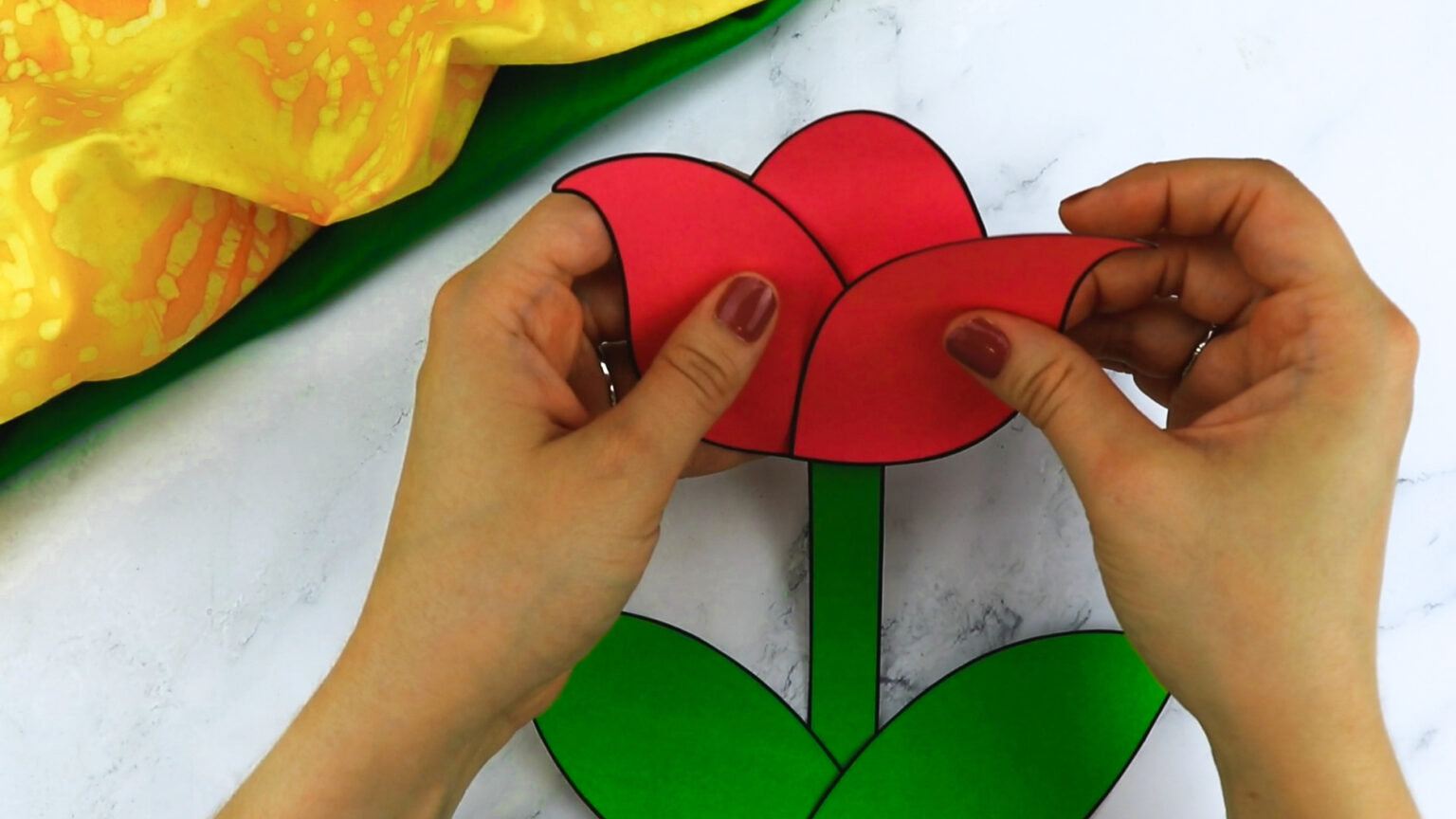 Free Printable Tulip Craft Template - Simple Mom Project