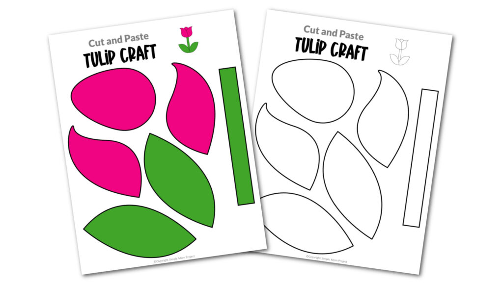 Free Printable Tulip Craft Template - Simple Mom Project