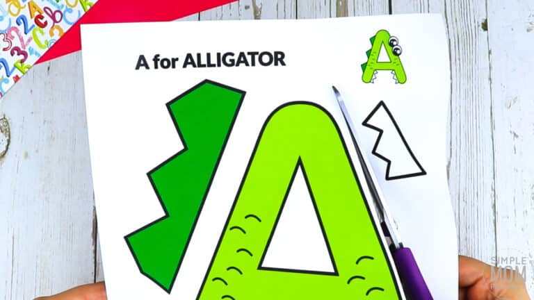 Free Printable Letter A Alligator Craft for Kids & Teachers - Simple ...