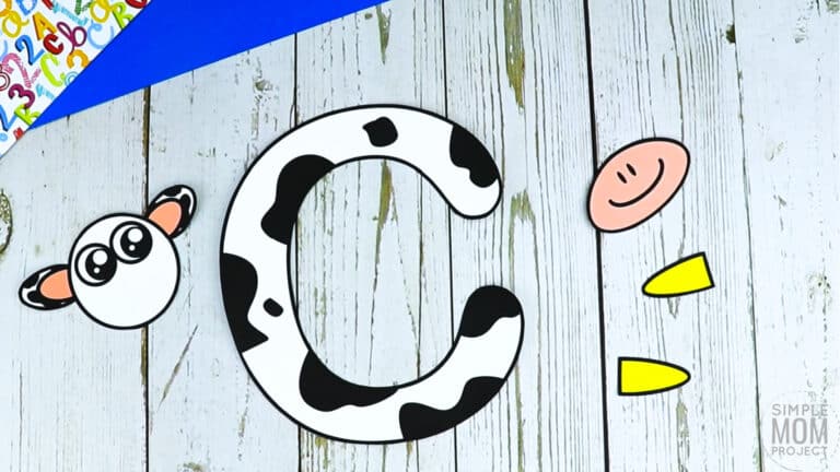 Free Printable Letter C Cow Craft for Kids & Teachers - Simple Mom Project