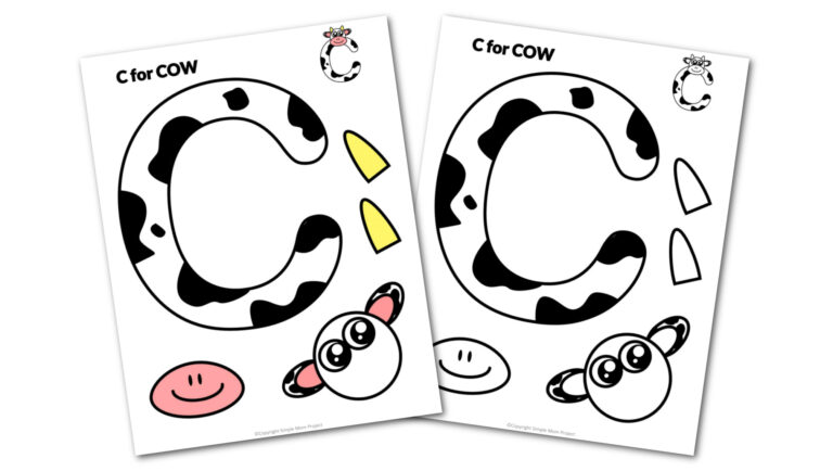Free Printable Letter C Cow Craft for Kids & Teachers - Simple Mom Project