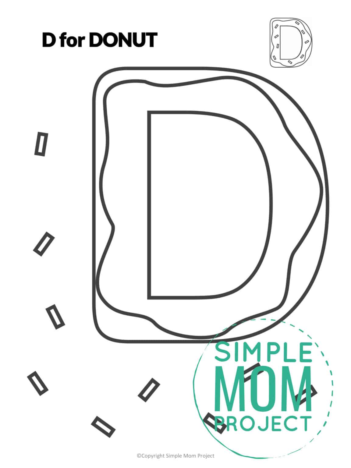 Free Printable Letter D Craft Template – Simple Mom Project