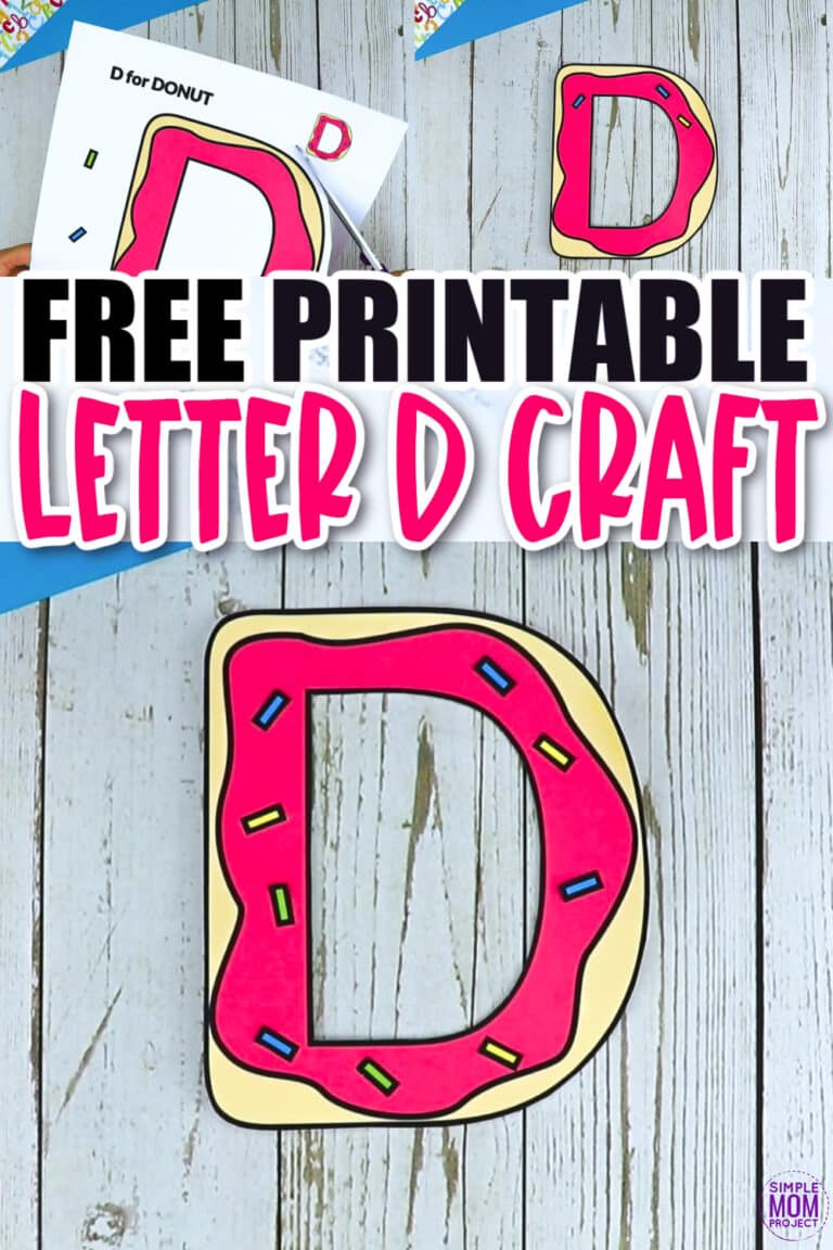 Free Printable Letter D Donut Craft for Kids & Teachers - Simple Mom ...