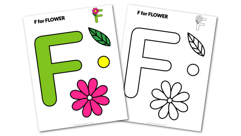 Free Printable Letter F Flower Craft for Kids & Teachers - Simple Mom ...