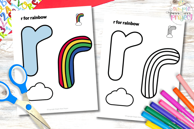 Free Printable Lowercase r Rainbow Craft for Kids & Teachers - Simple ...