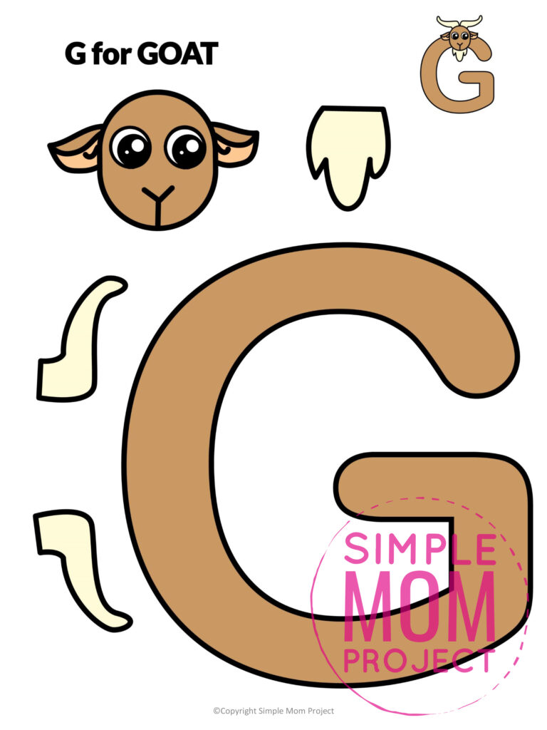 Free Printable Letter G Craft Template - Simple Mom Project