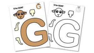 Free Printable Letter G Goat Craft for Kids & Teachers - Simple Mom Project