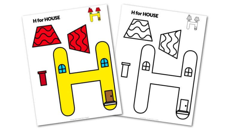 Free Printable Letter H Craft Template - Simple Mom Project