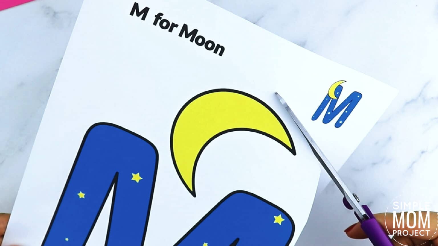 Free Printable Letter M Moon Craft for Kids & Teachers - Simple Mom Project