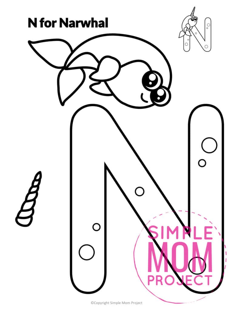 Free Printable Letter N Craft Template - Simple Mom Project