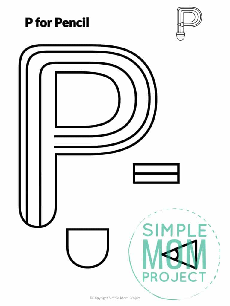 Free Printable Letter P Craft Template – Simple Mom Project