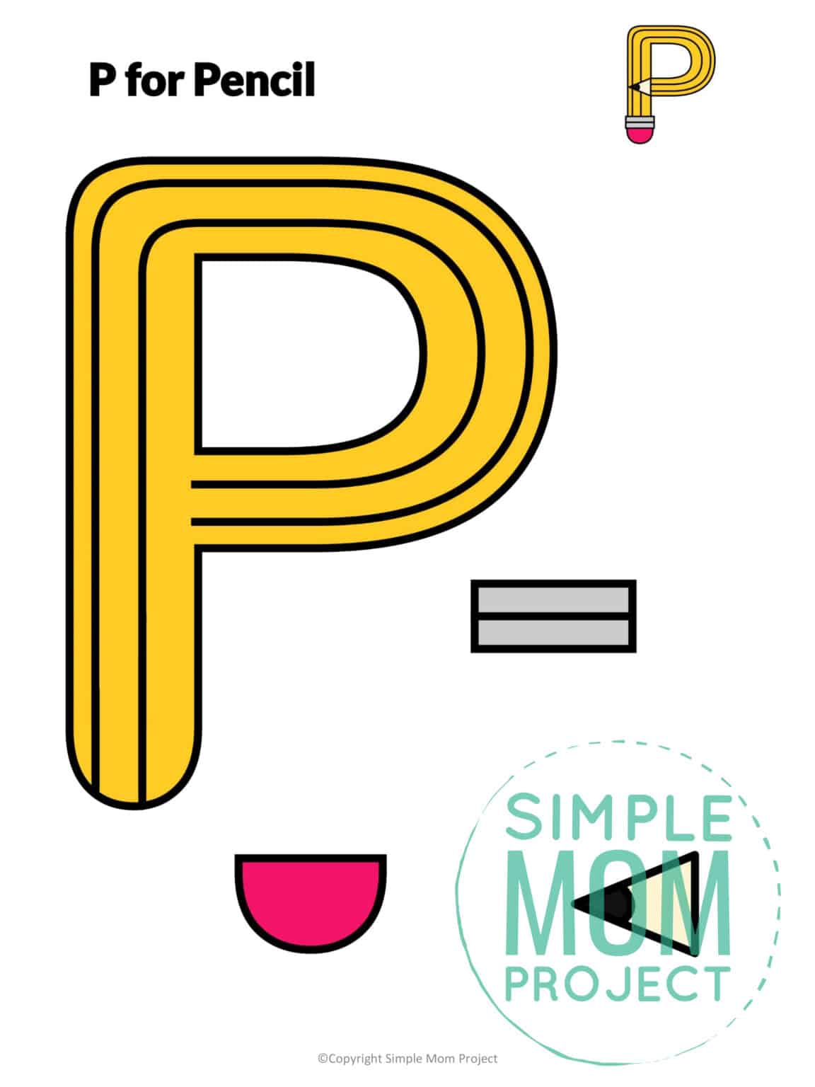 Free Printable Letter P Craft Template – Simple Mom Project