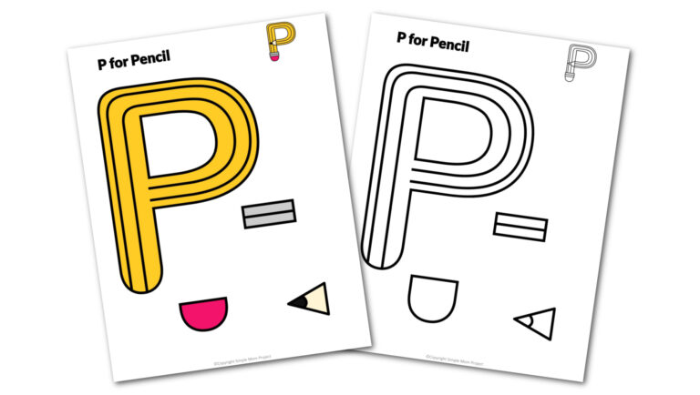 Free Printable Letter P Pencil Craft for Kids & Teachers - Simple Mom ...