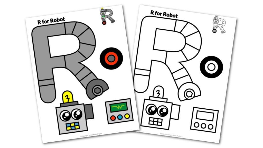 Free Printable Letter R Robot Craft for Kids & Teachers - Simple Mom ...
