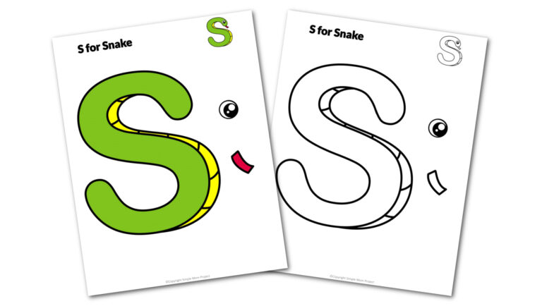 Free Printable Letter S Snake Craft for Kids & Teachers - Simple Mom ...