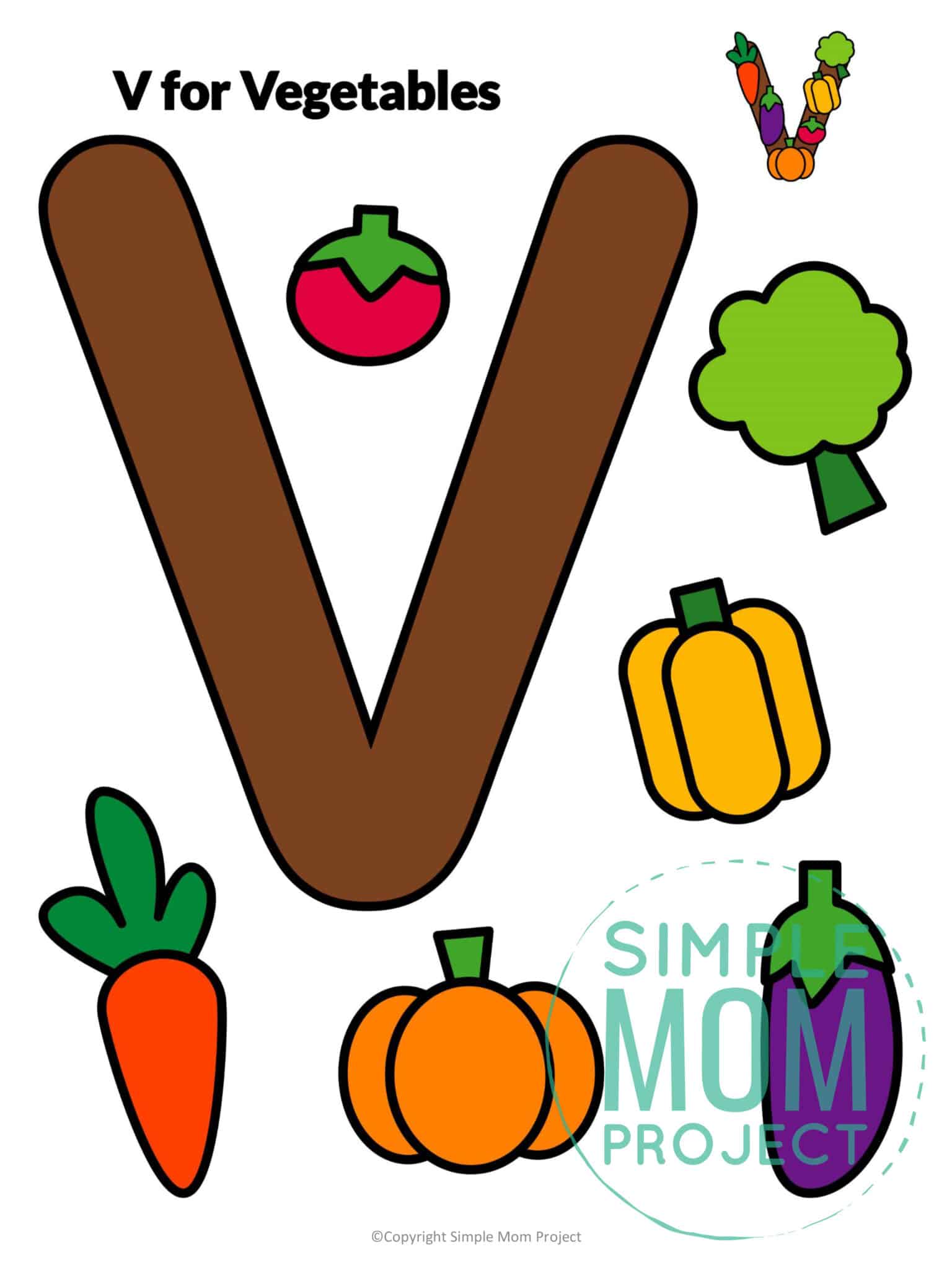 Free Printable Letter V Craft Template - Simple Mom Project