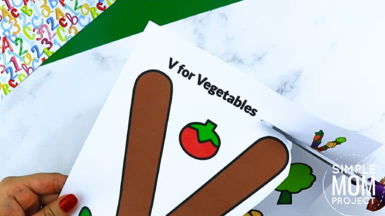 Free Printable Letter V Vegetable Craft for Kids & Teachers - Simple ...