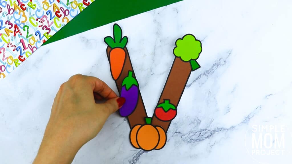 Free Printable Letter V Vegetable Craft for Kids & Teachers - Simple ...