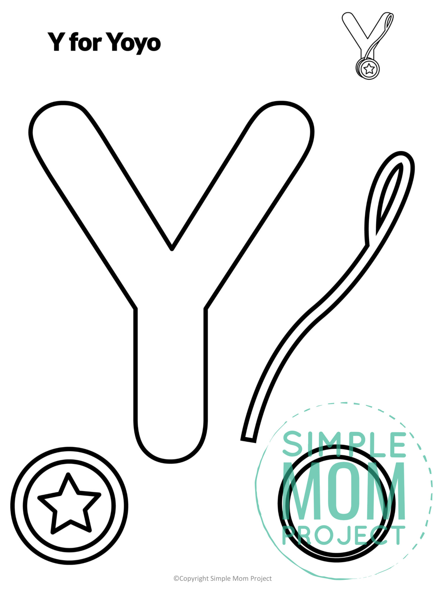Free Printable Letter Y Craft Template - Simple Mom Project