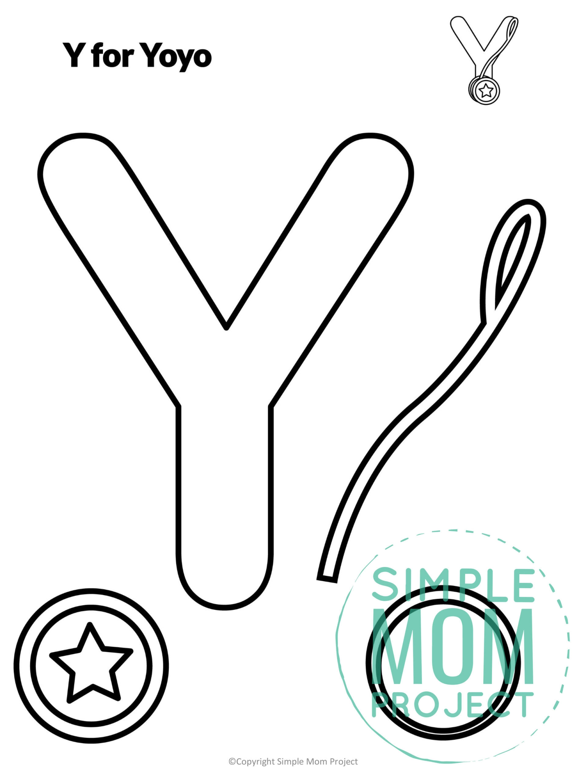 Free Printable Letter Y Craft Template Simple Mom Project