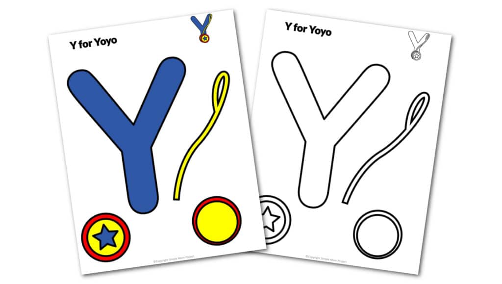 Free Printable Letter Y Craft Template - Simple Mom Project