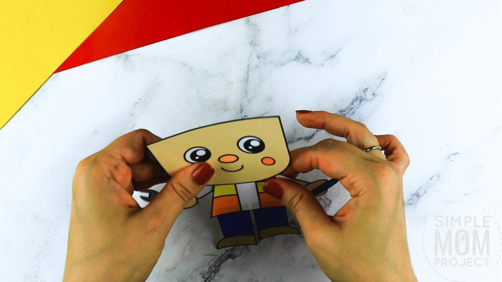 Free Printable Construction Worker Craft Template - Simple Mom Project