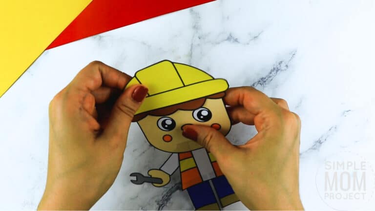 Construction Worker Craft Template – Free Printable for Preschool ...