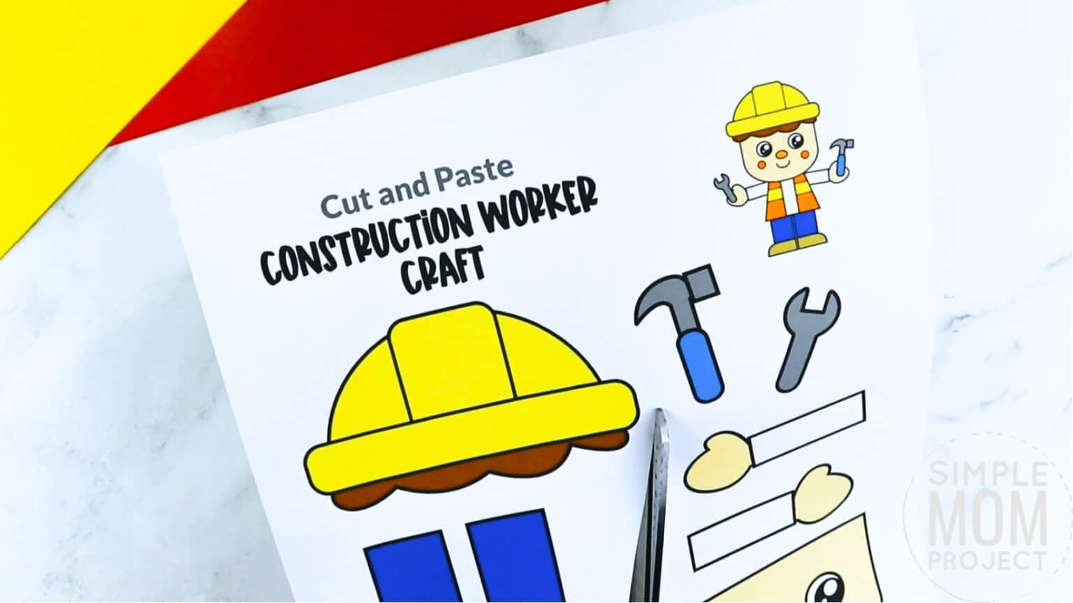 Construction Worker Craft Template – Free Printable for Preschool ...