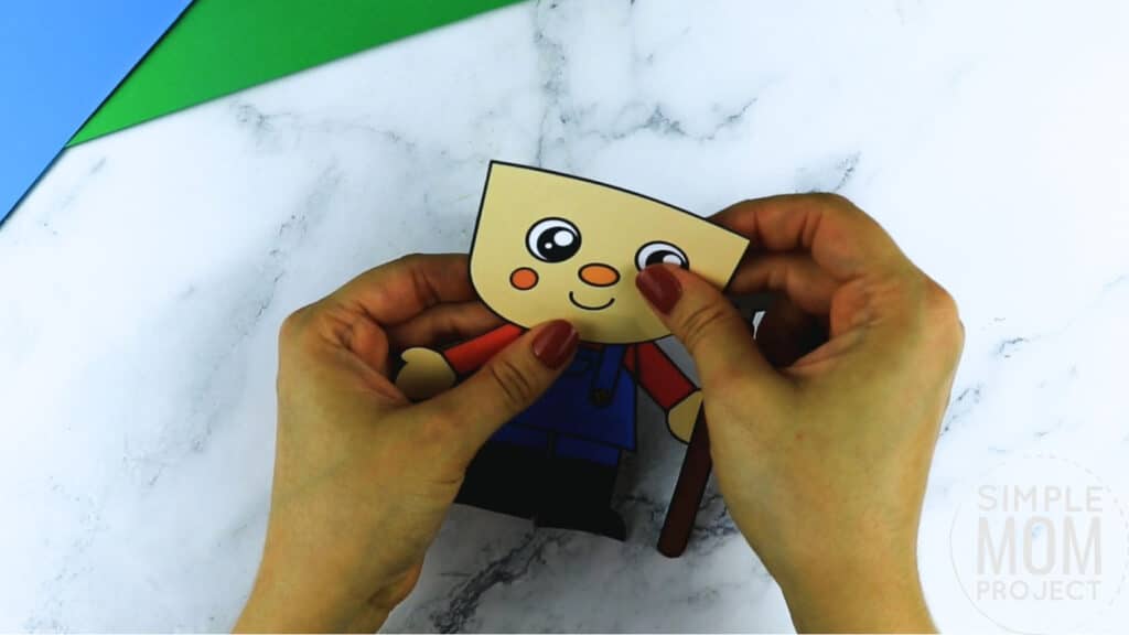 Free Printable Farmer Cut and Paste Craft for Kids - Simple Mom Project