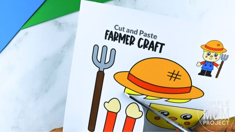 Free Printable Farmer Cut and Paste Craft for Kids - Simple Mom Project