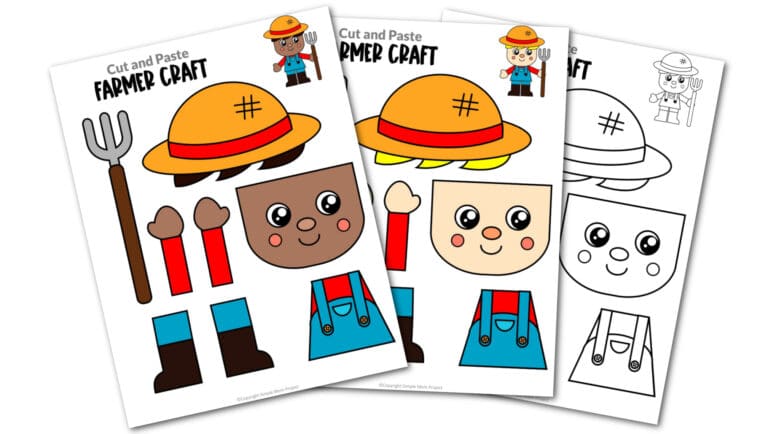 Free Printable Farmer Craft Template – Simple Mom Project