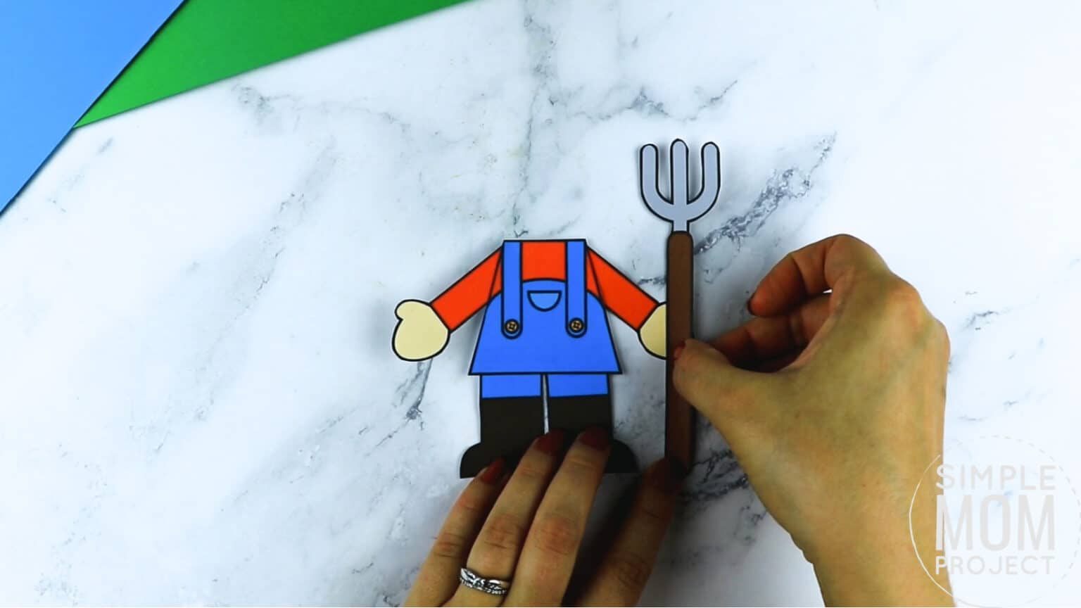 Free Printable Farmer Cut and Paste Craft for Kids - Simple Mom Project