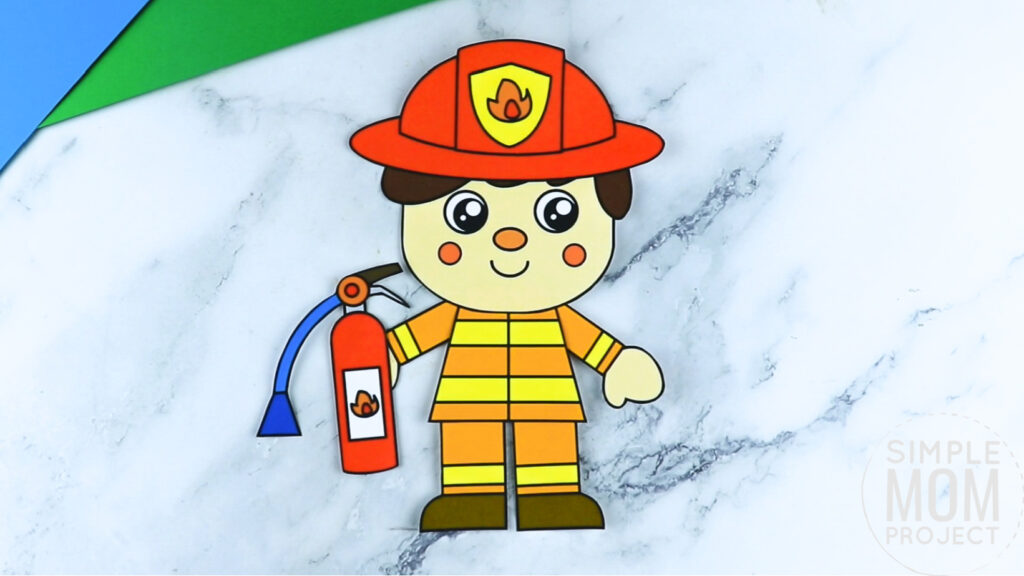 Free Printable Firefighter Craft Template - Simple Mom Project