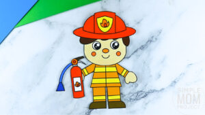 Free Printable Firefighter Craft Template - Simple Mom Project